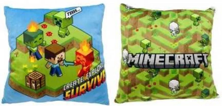 Dětský dekorační polštář Minecraft 40x40 cm Setino