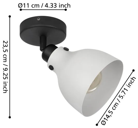 Eglo 43827 - Bodové svítidlo MATLOCK 1xE27/40W/230V