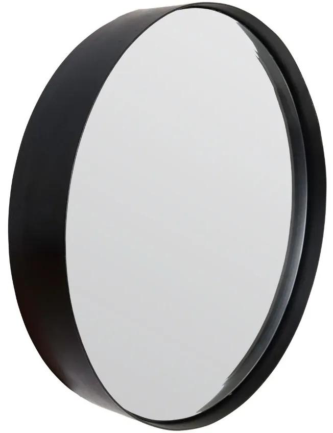 OnaDnes -20% White Label Černé závěsné zrcadlo WLL Raj Large O 75 cm