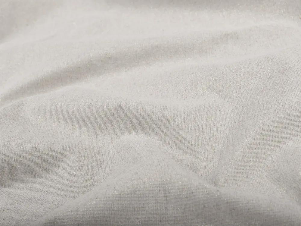 Biante Dekorační běhoun na stůl Leona LN-162 Režný/stříbrný třpytivý 35x120 cm