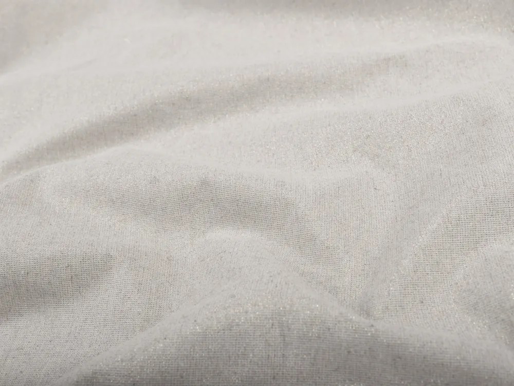 Biante Dekorační čtvercový ubrus Leona LN-162 Režný/stříbrný třpytivý 110x110 cm