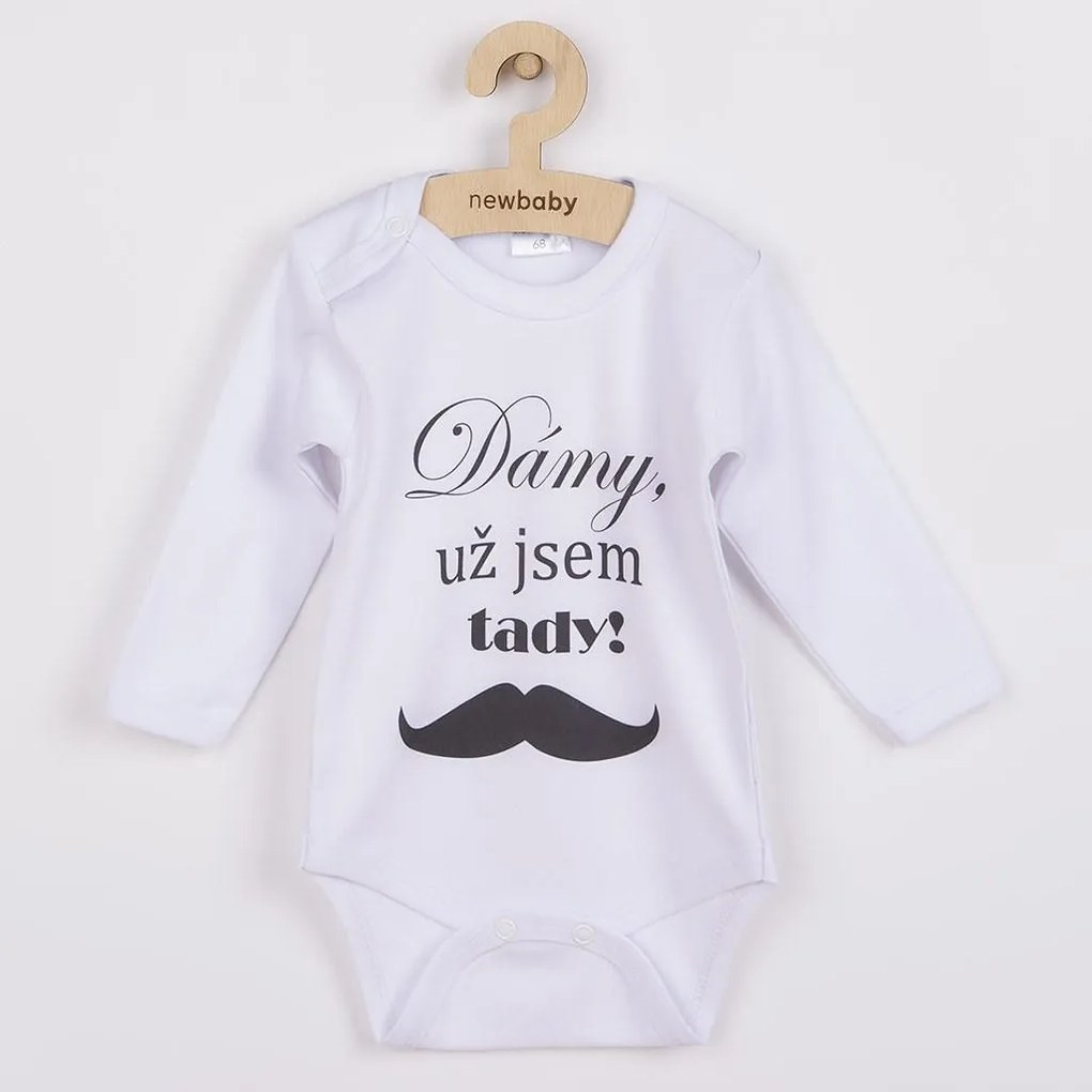 New Baby Body s potiskem Dámy, už jsem tady! - dárkové balení Vel. 80