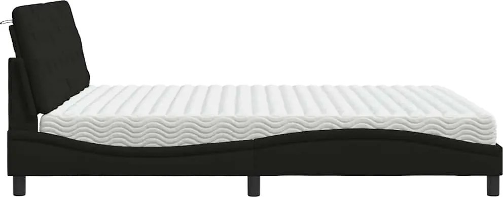 Postel s matrací černá 180 x 200 cm textil 3310757