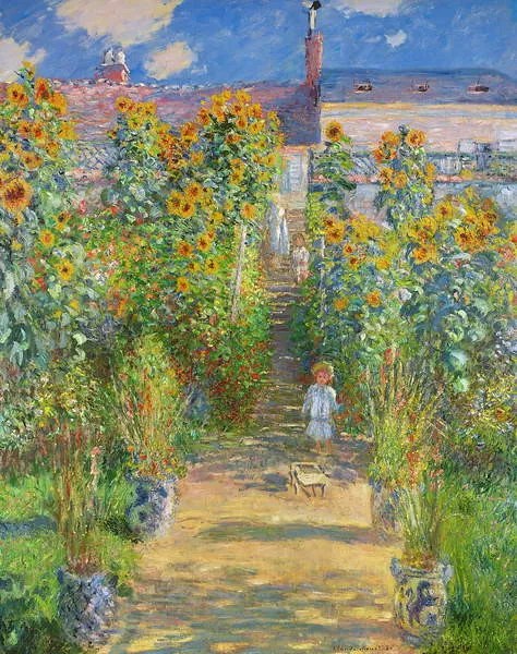 Claude Monet - Obrazová reprodukce The Artist's Garden at Vetheuil, 1880, (30 x 40 cm)