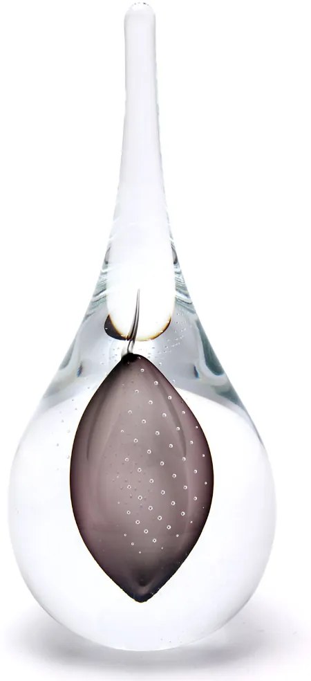 Skleněné těžítko - dekor 05, Kouřově černá, 15 cm | České sklo od Artcristal Bohemia