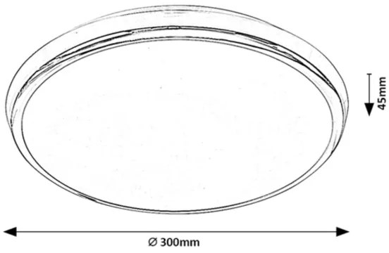 Rabalux 3464-LED RGB Koupelnové stropní svítidlo BALTHASAR LED/18W/230V IP44 +DO
