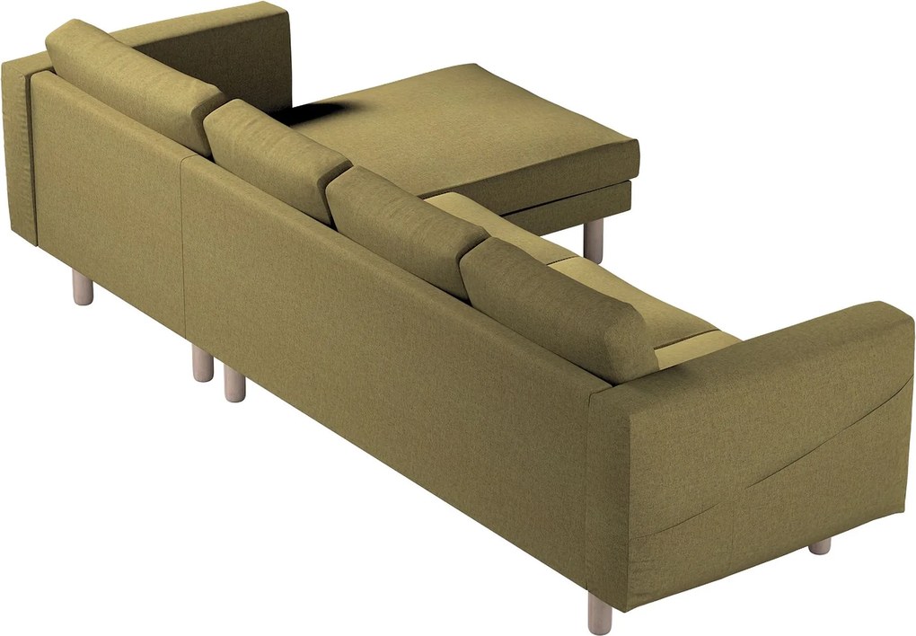 Potah na pohovku IKEA Norsborg 4-místná se šezlongem barva zelená látka pletený vzor