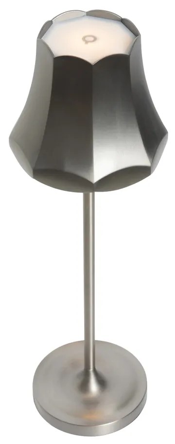 Sada 2 retro stolních lamp gunmetal dobíjecí IP44 - Granny