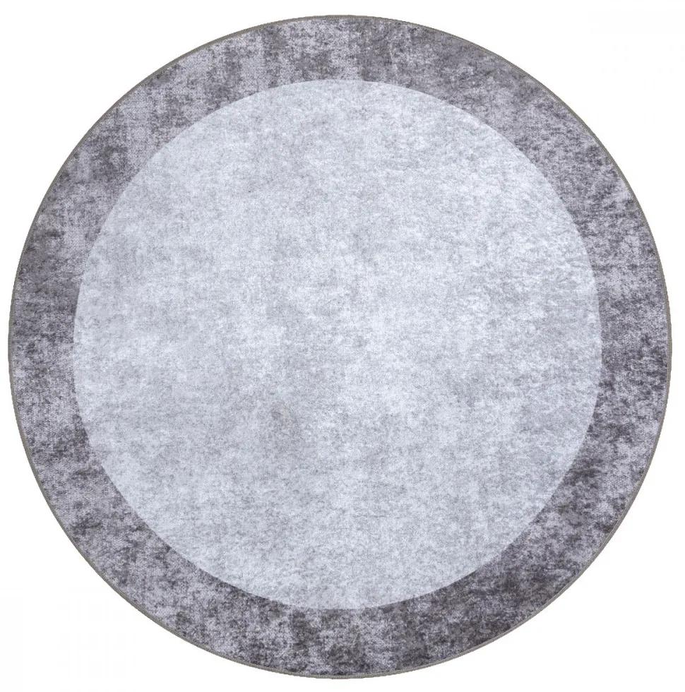 Kusový koberec Arog tmavě šedý kruh 120cm