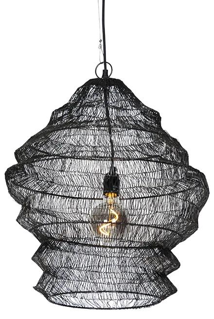 Orientální závěsná lampa černá 45 cm - Vadi