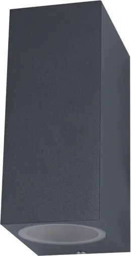 Palnas Venkovní nástěnné svítidlo HUGO v. 15 cm, 2xGU10, IP44 Barva: Černá