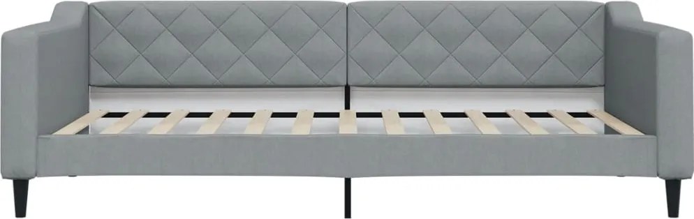 Válenda s přistýlkou světle šedá 100 x 200 cm textil 3197431