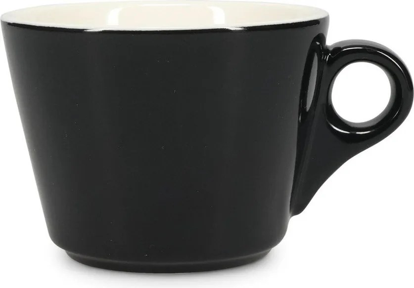 Černý porcelánový šálek na cappuccino 160 ml Barista – BonBistro