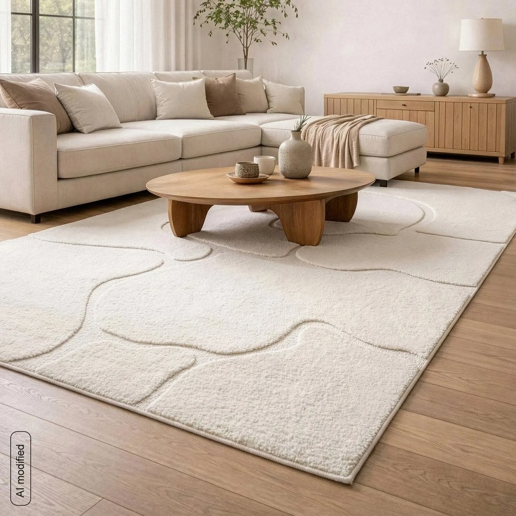 Koberec Alba6, 60x100 cm, krémový