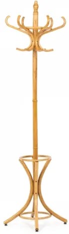 Věšák dřevěný stojanový masiv topol a bříza tmavý dub 185 cm F-2059 OAK