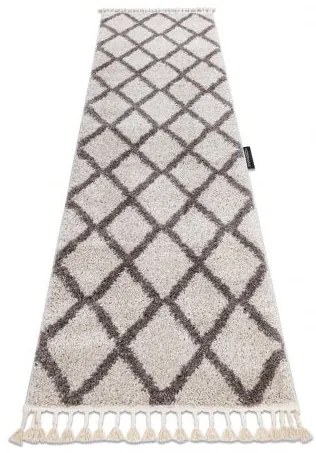 Dywany Luszczow Kusový koberec, běhoun BERBER TROIK, krémovýová Rozměr koberce: 80 x 250 cm