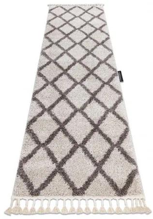 Dywany Luszczow Kusový koberec, běhoun BERBER TROIK, krémovýová Rozměr koberce: 70 x 300 cm