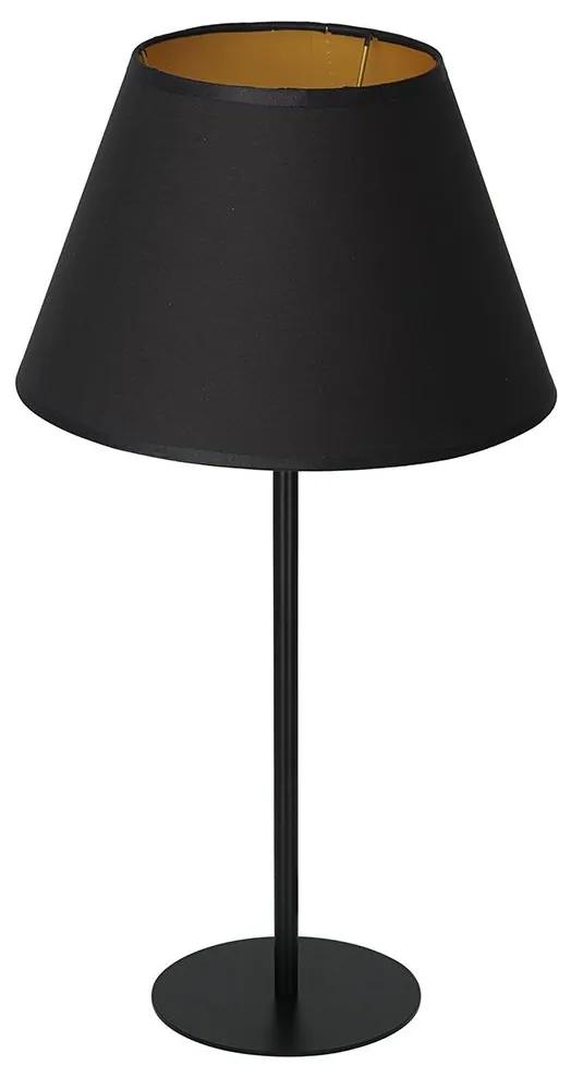 Luminex | Stolní lampa ARDEN 1xE27/60W/230V pr. 30 cm černá/zlatá | LU3503