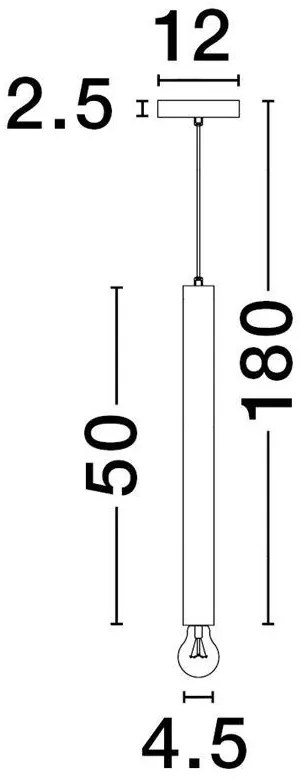 Nova Luce Závěsné svítidlo NORWAY zlatý hliník, v.50cm, E27 1x12W