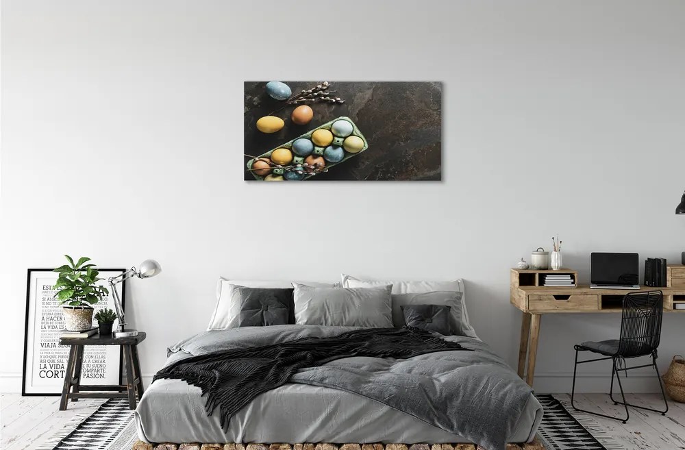 Obrazy na plátně vejce base 100x50 cm