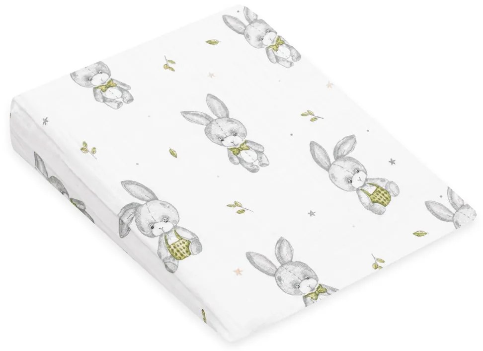 Mušelínový potah na kojenecký polštář-klín New Baby STANDARD 30x37cm bunny Barva: multicolor
