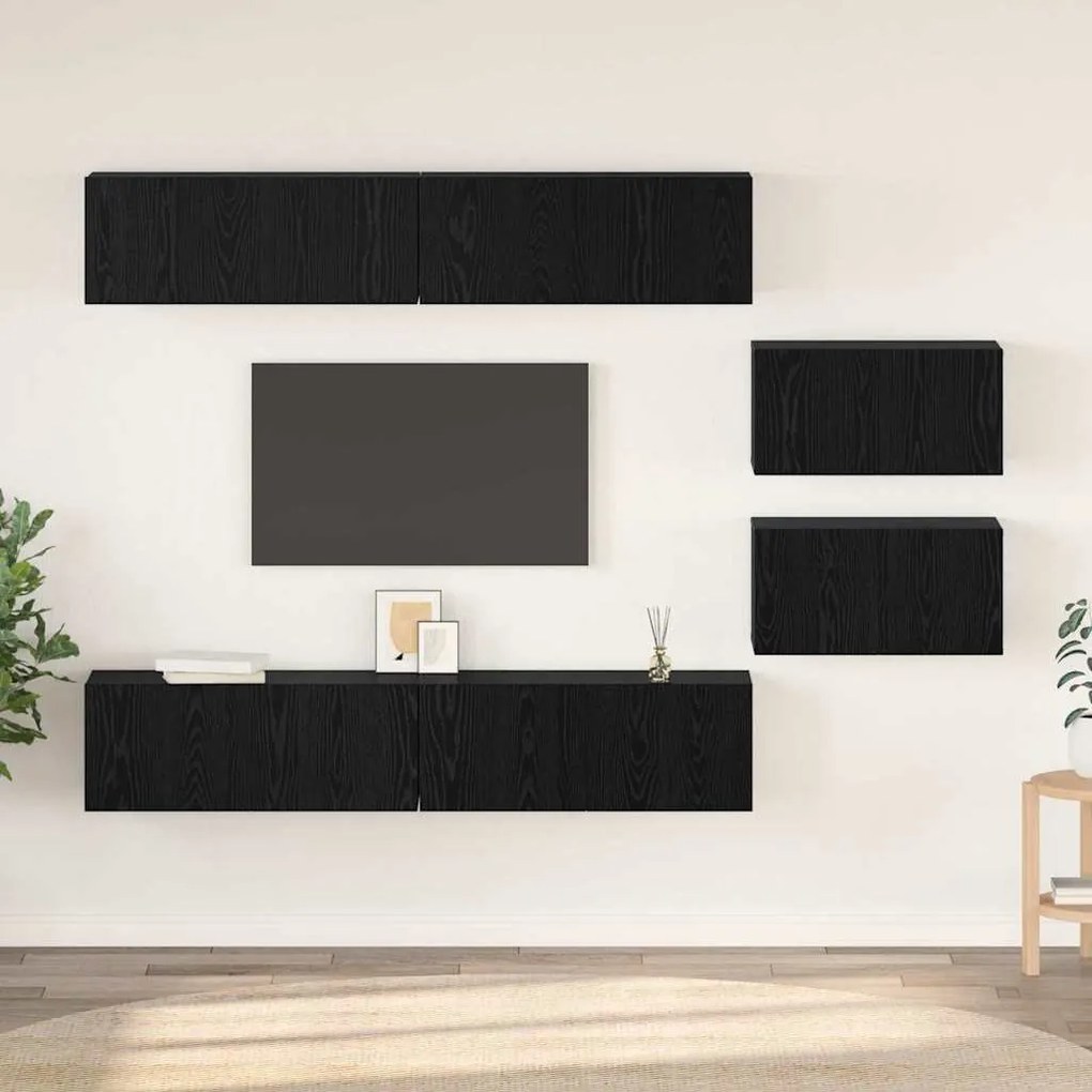 Sestava TV skříněk 6 ks Černý dub Kompozitní dřevo 3393160