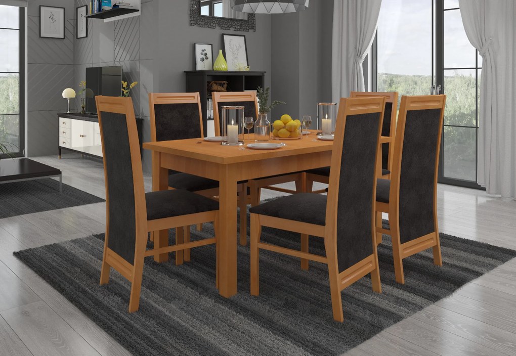 ADRK Furniture Sada stolu s židlemi RODOS 7 SE-ROD-7-A-B007