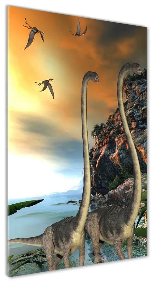 Wallmuralia Vertikální Foto obraz sklo tvrzené Dinozaury 50x100
