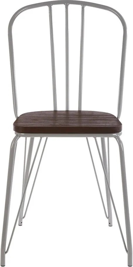 Šedá/v tmavě přírodní barvě jídelní židle z jilmového dřeva District – Premier Housewares