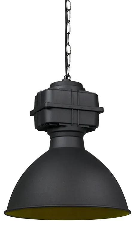 Chytré průmyslové závěsné svítidlo černé 38,5 cm vč. A60 WiFi - Sicko