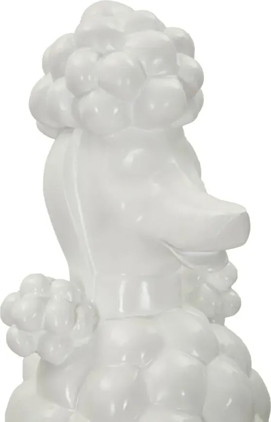 Dekorativní soška Dog 61 cm bílá