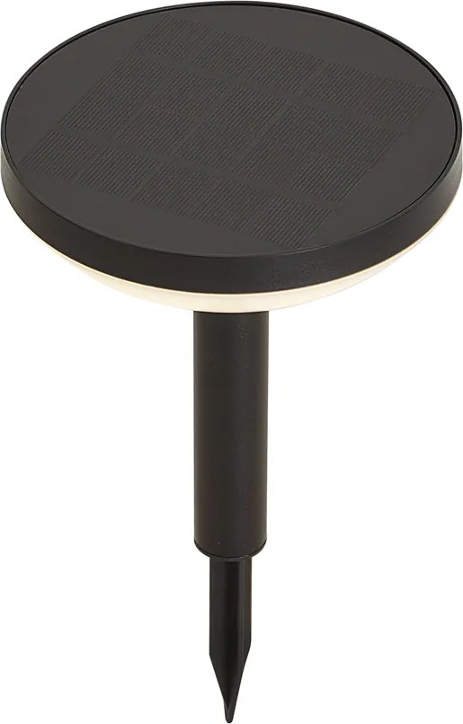 Sada 3 bodových reflektorů černá vč. LED solární IP44 - Solar