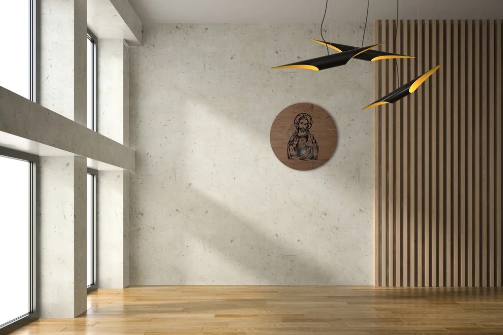 Li-Go "Ježíš a srdce" světelný obraz 230V 50cm provedení povrchu: dub