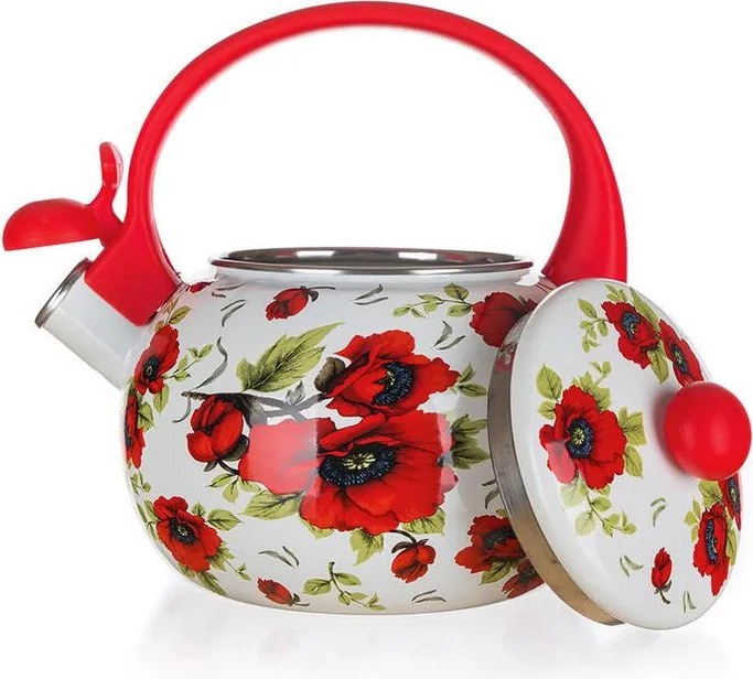 Smaltovaná pískací konvice POPPY 2,2 l