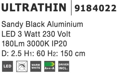 Moderní lustr Ultrathin 25 černé