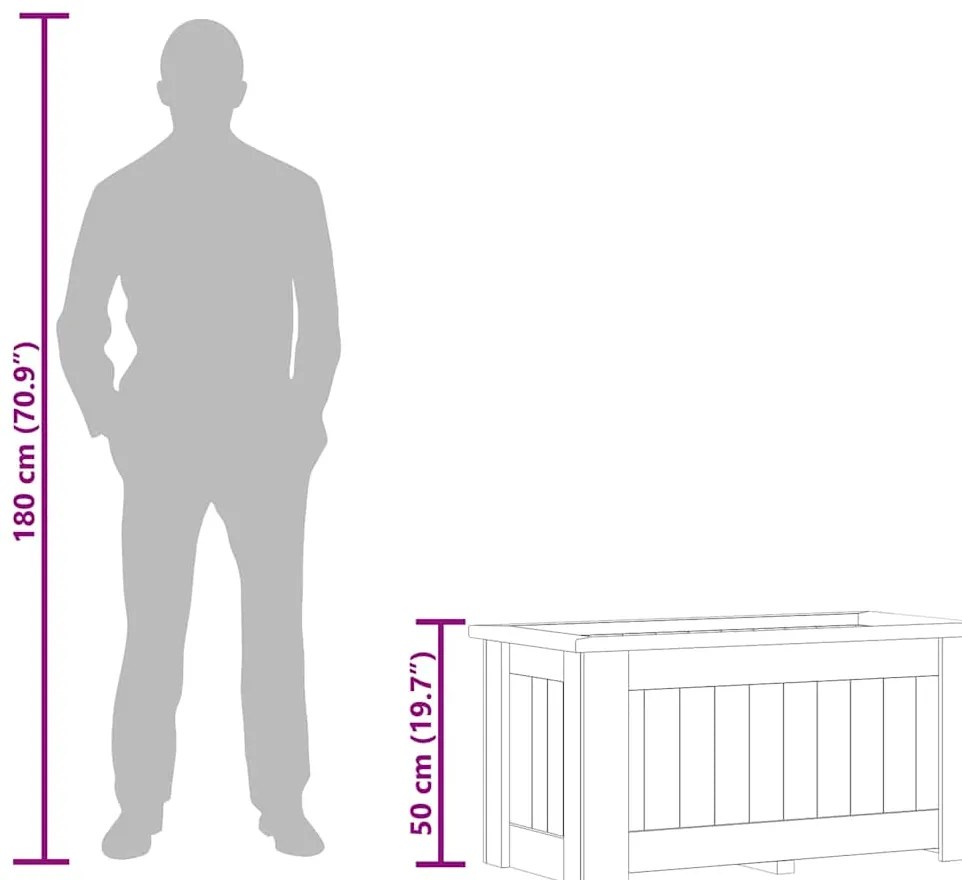 vidaXL Marketos Vyvýšený záhon 100 x 50 x 50 cm impregnovaná borovice