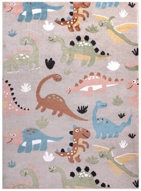 Dywany Łuszczów Dětský kusový koberec Fun Dino beige ROZMĚR: 180x270