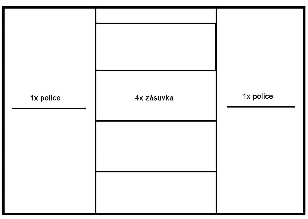 Obývací stěna INDIANAPOLIS t | sestava CH | jasan tmavý