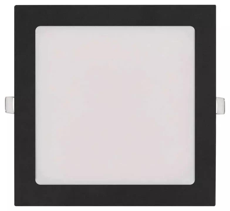 Emos lighting LED zápustný panel NEXXO, 22,5cm, 18W, CCT, čtvercový, černý/stříbrný Barva: Stříbrná