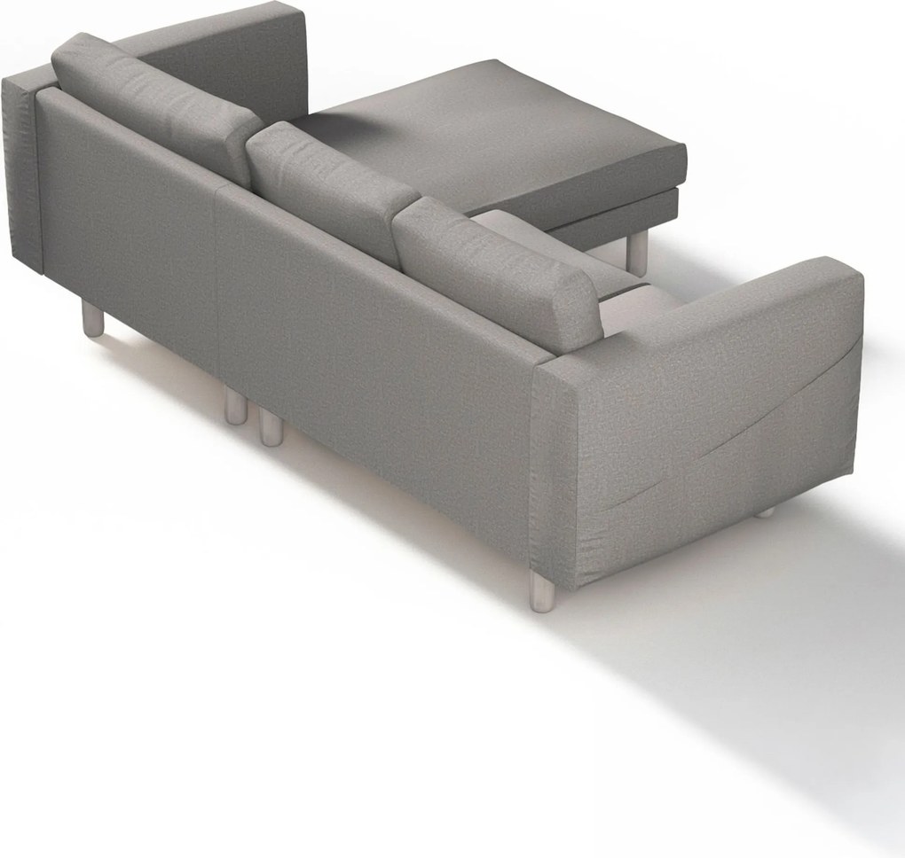 Potah na pohovku IKEA Norsborg 3-místná se šezlongem barva šedá látka pletený vzor