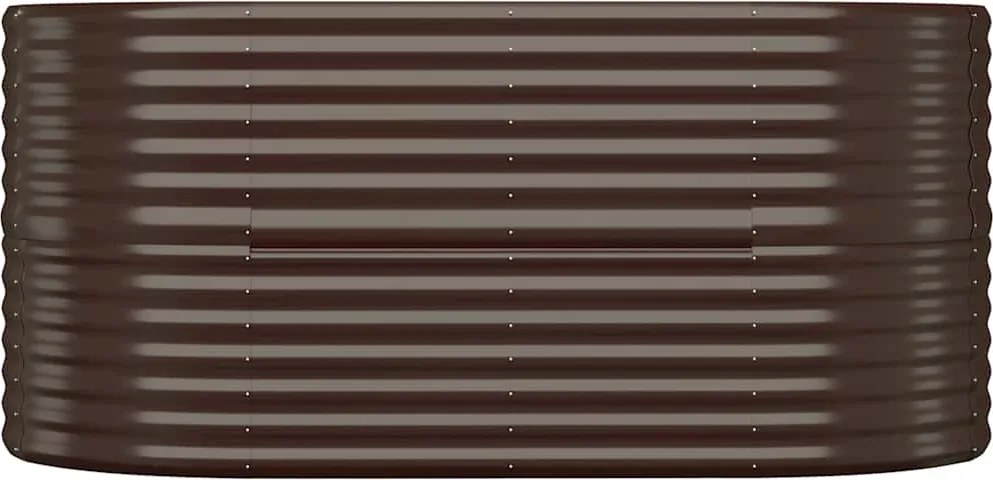 Vyvýšený záhon pozinkovaná ocel 152x80x68 cm hnědý 318950