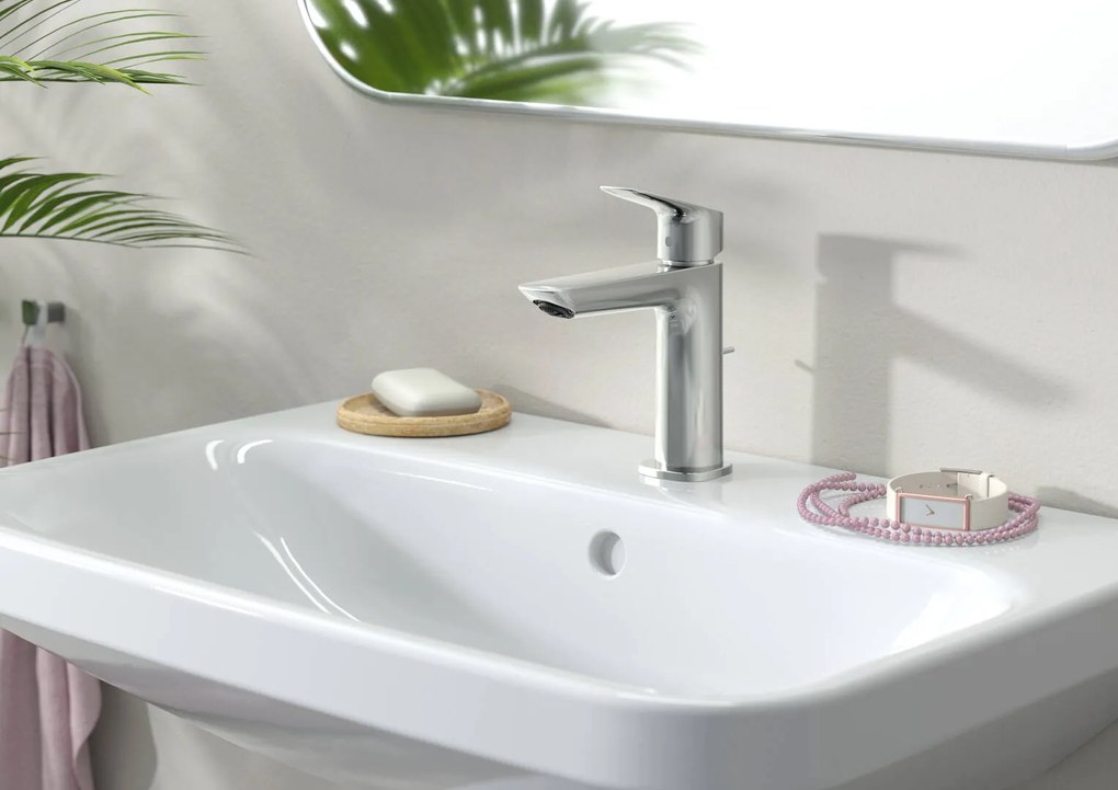 Hansgrohe Logis, umyvadlová baterie Fine 110, s výpustí, EcoSmart, chromová, 71251000