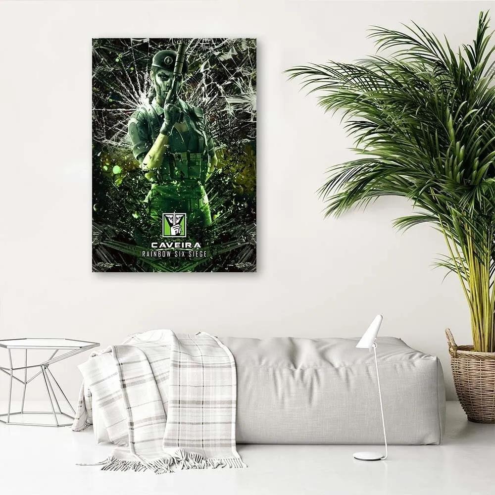 Gario Obraz na plátně Zelená postava hrající Rainbow Six Siege - SyanArt Rozměry: 40 x 60 cm