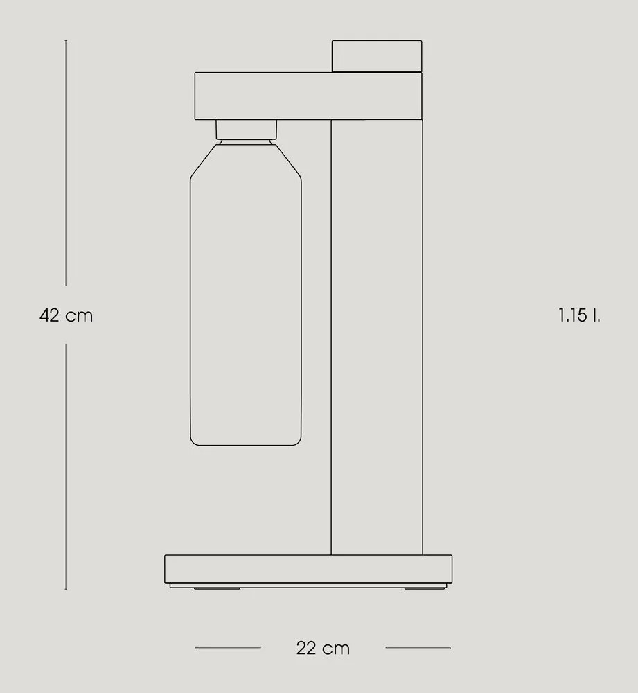 Výrobník sody z nerezové oceli v mosazné barvě Brus – Stelton