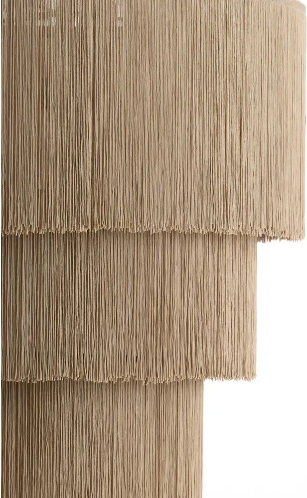 Taupe závěsné svítidlo s textilním stínidlem ø 10 cm Malaika – Light & Living