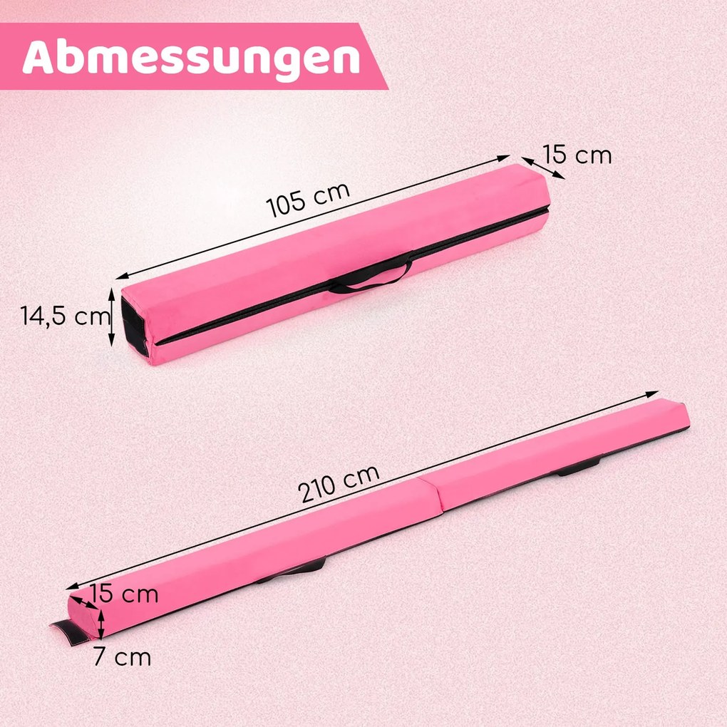 Costway Kladina gymnastická kladina 210 cm skládací gymnastická
