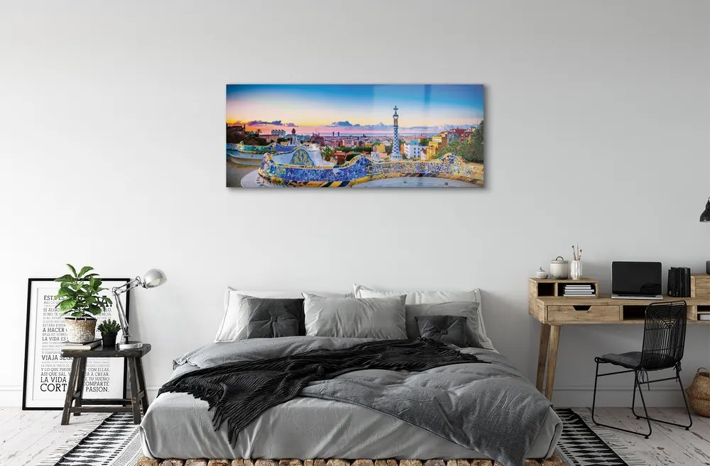 akrylový obraz Španělsko Panorama města 120x60 cm