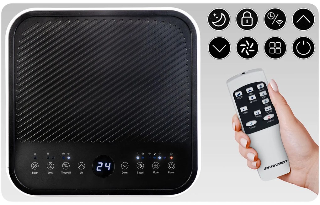 Přenosná klimatizace Berdsen BD-583 s výkonem 9000 BTU pro efektivní chlazení