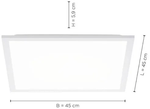 Leuchten Direkt 12201-16 - LED Stropní svítidlo FLAT LED/22W/230V