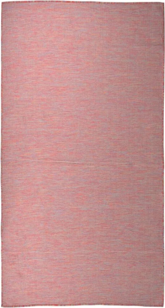 Venkovní hladce tkaný koberec 80x150 cm červená 340820